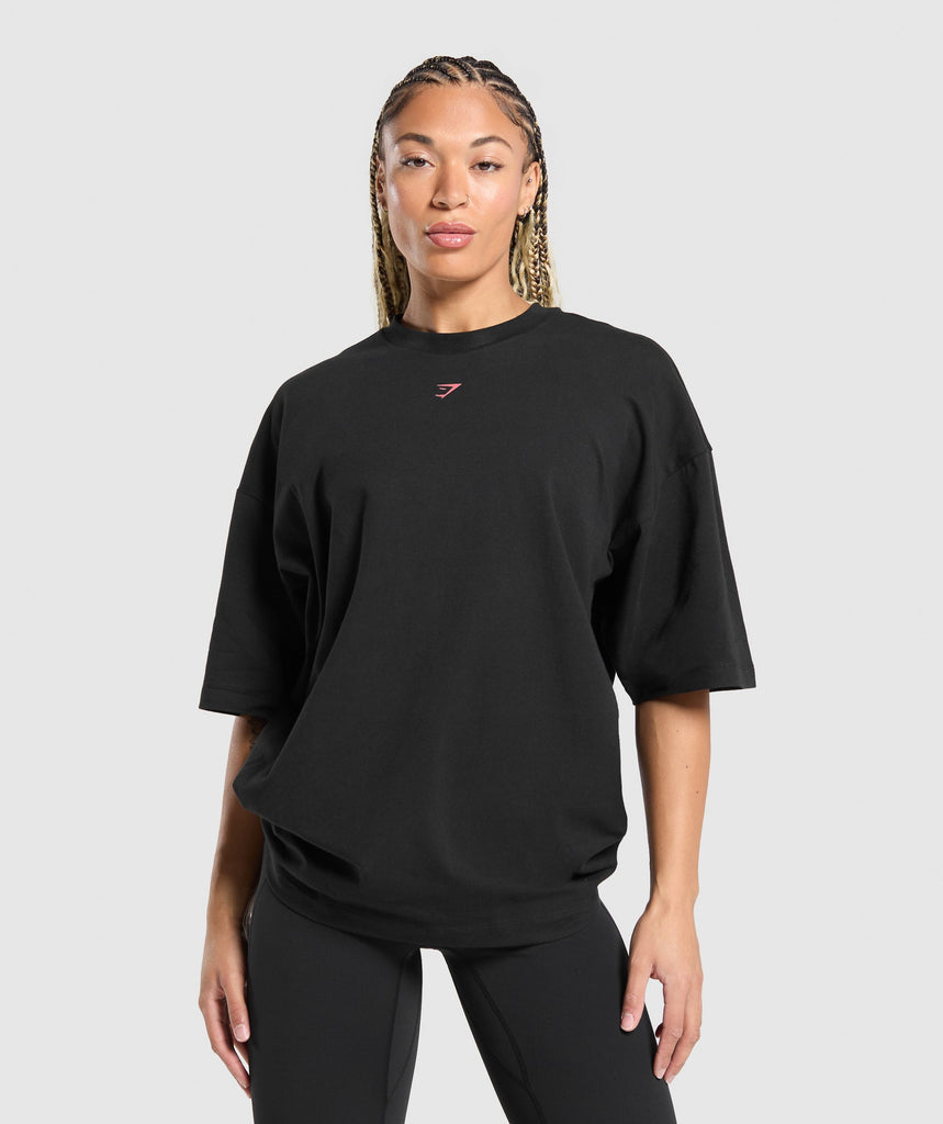 Gymshark Strength In Numbers Oversized T-Shirt - Black | Gymshark