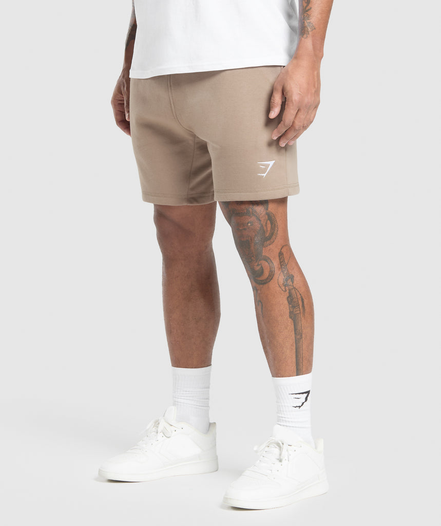 Gymshark Crest 7" Shorts - Lifestyle Brown | Gymshark