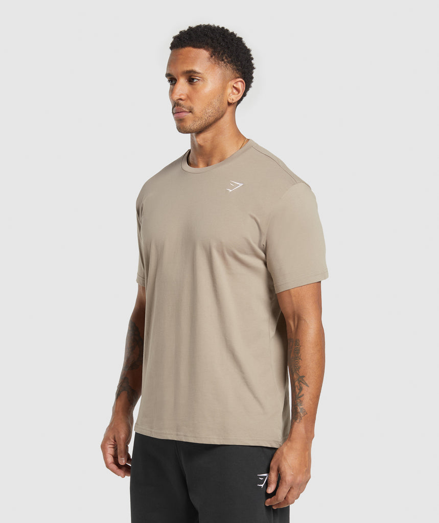 Gymshark Crest T-Shirt - Lifestyle Brown | Gymshark