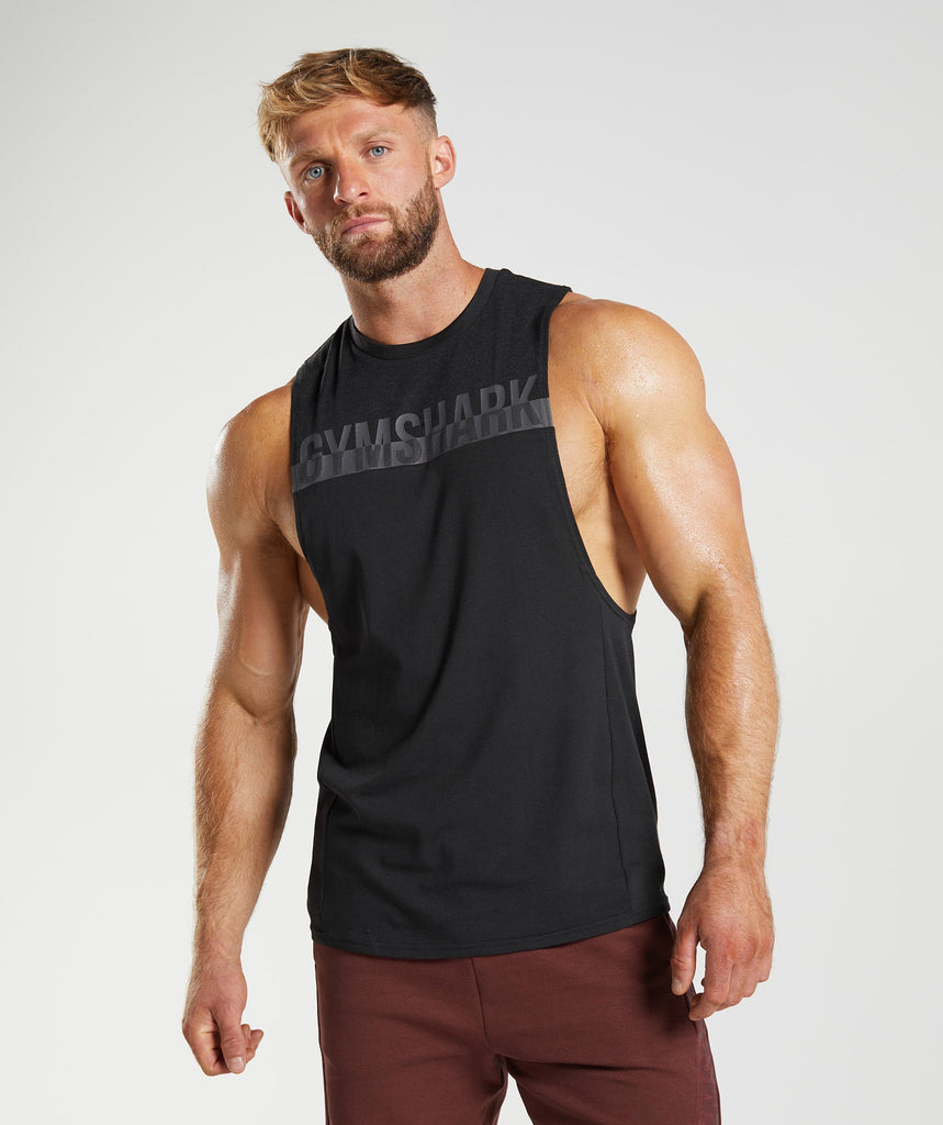 Gymshark Bold React Drop Arm Tank - Black | Gymshark